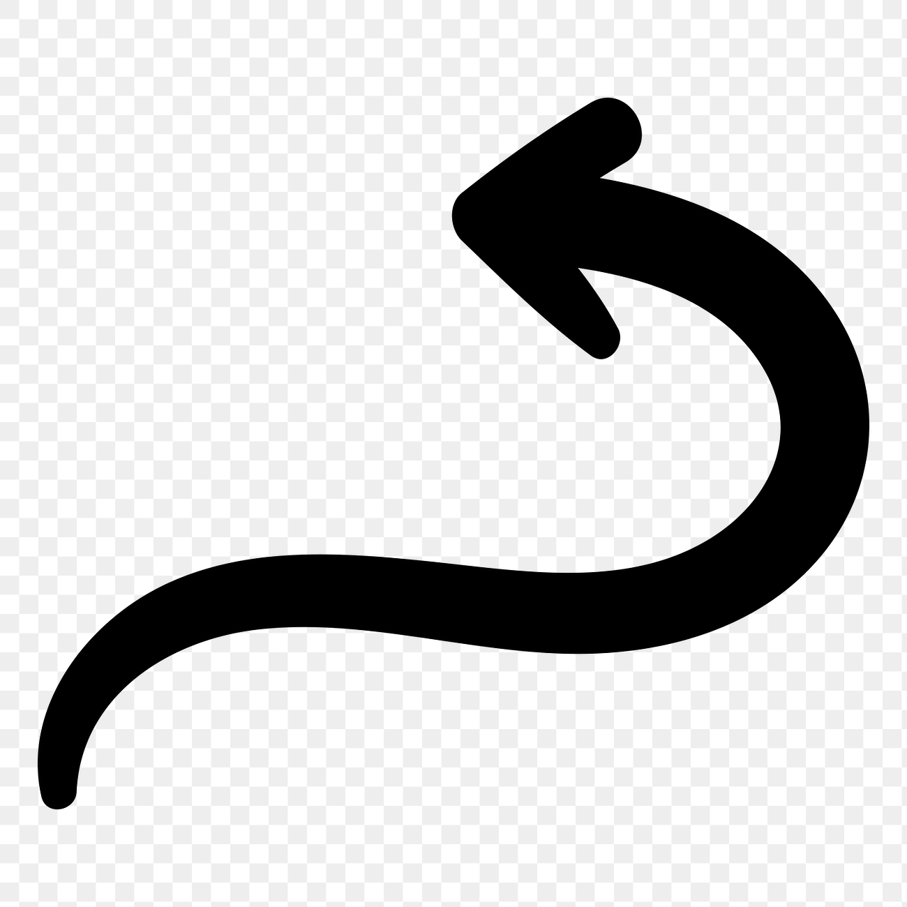 PNG Curved arrow pointing left | Free PNG - rawpixel