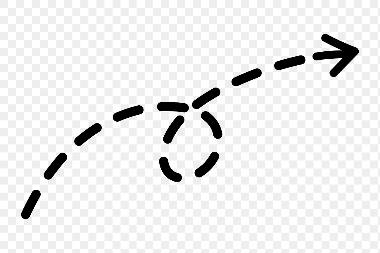 PNG Curved dashed arrow path | Premium PNG - rawpixel