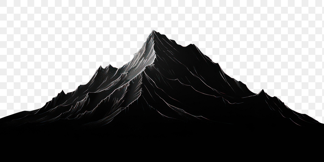 PNG Black Background mountain nature | Premium PNG - rawpixel