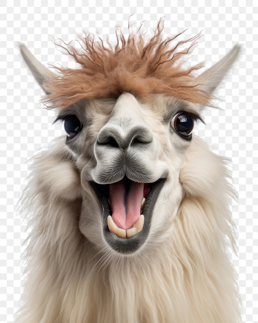 PNG Smiling lama mammal animal | Premium PNG - rawpixel