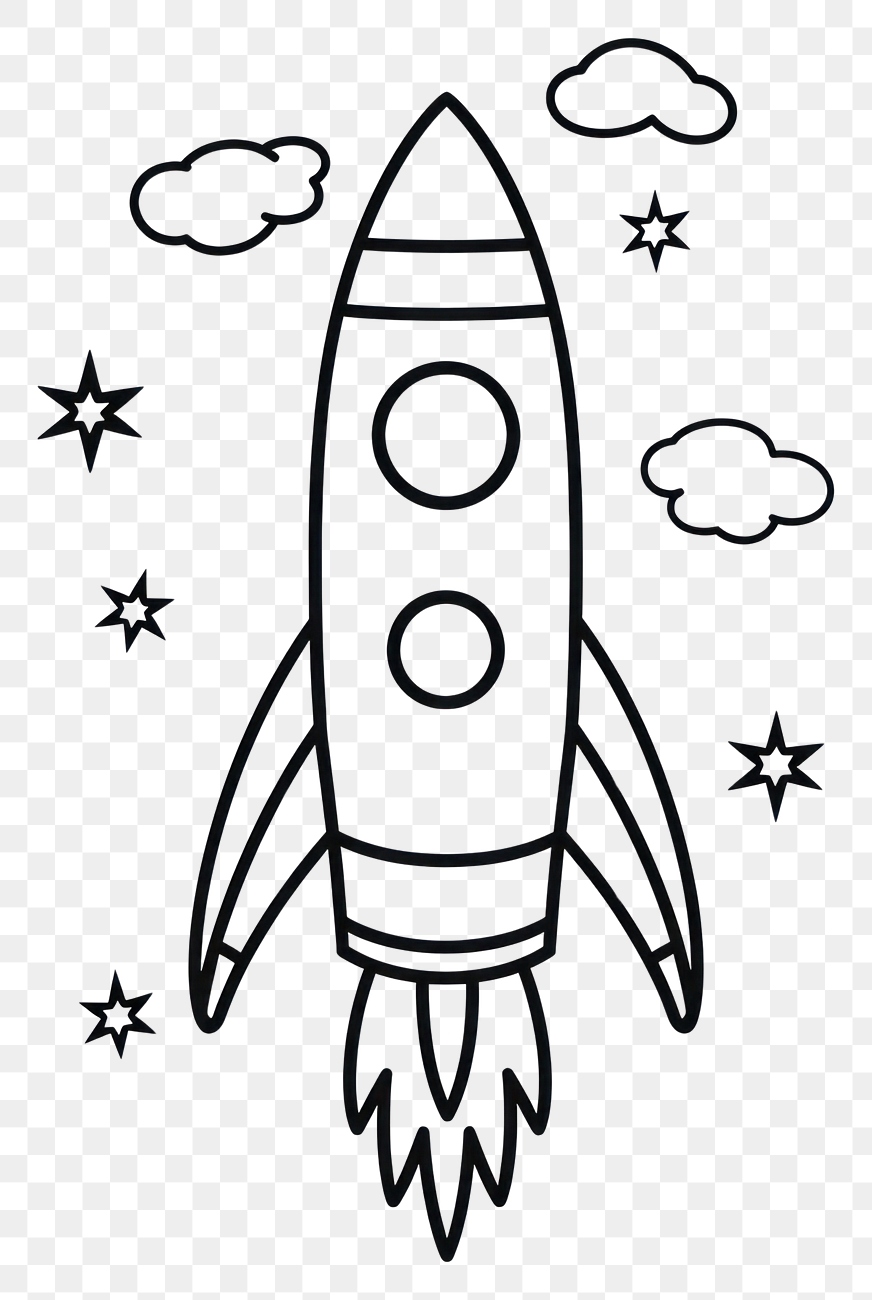 PNG Rocket doodle invertebrate spaceplane. | Free PNG - rawpixel