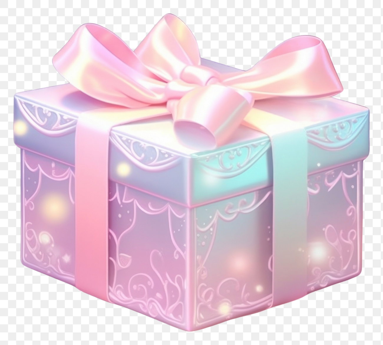 PNG Gift box holography night | Free PNG - rawpixel