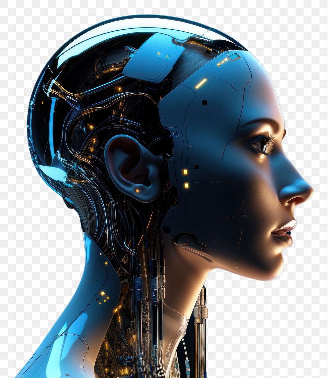 PNG Futuristic technology headshot portrait | Premium PNG - rawpixel