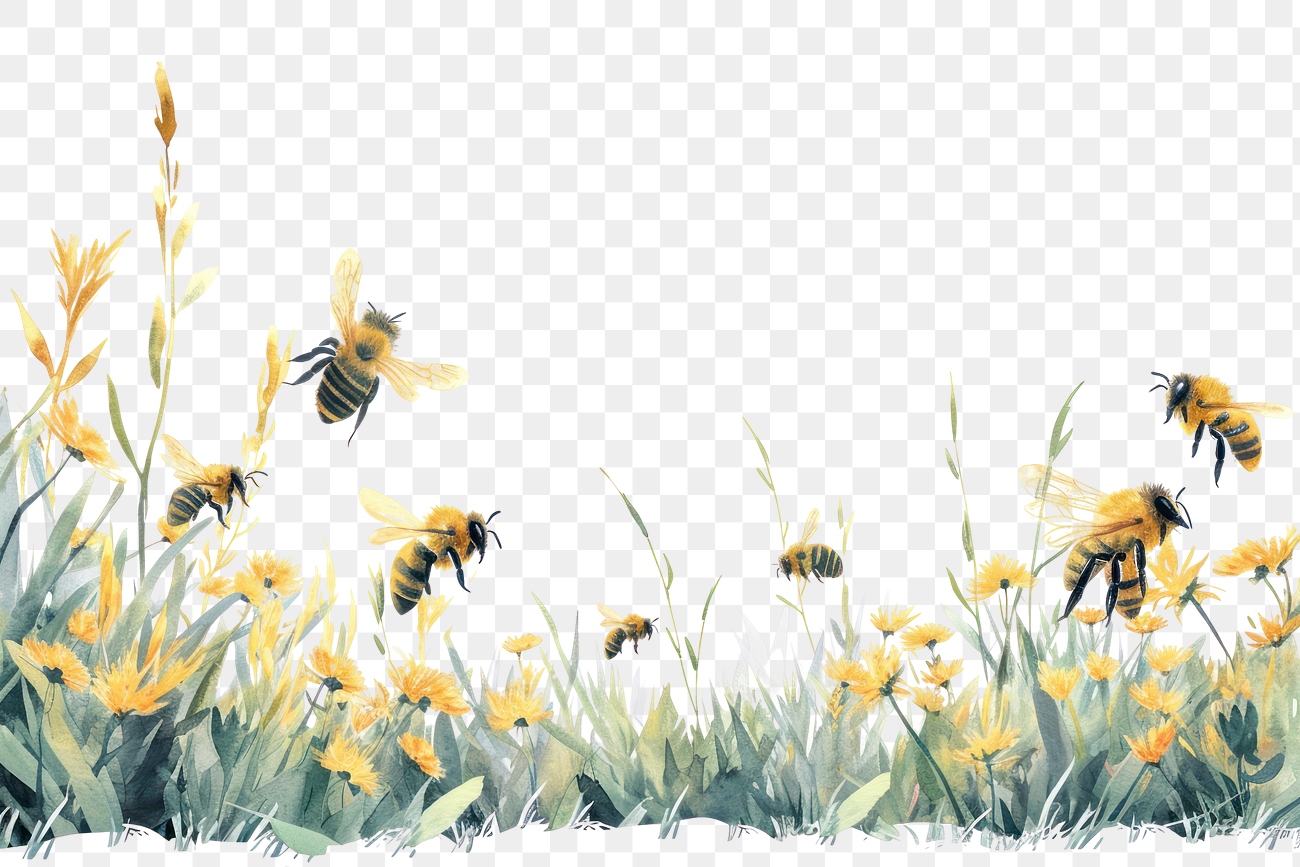 PNG Bees border nature insect | Premium PNG - rawpixel