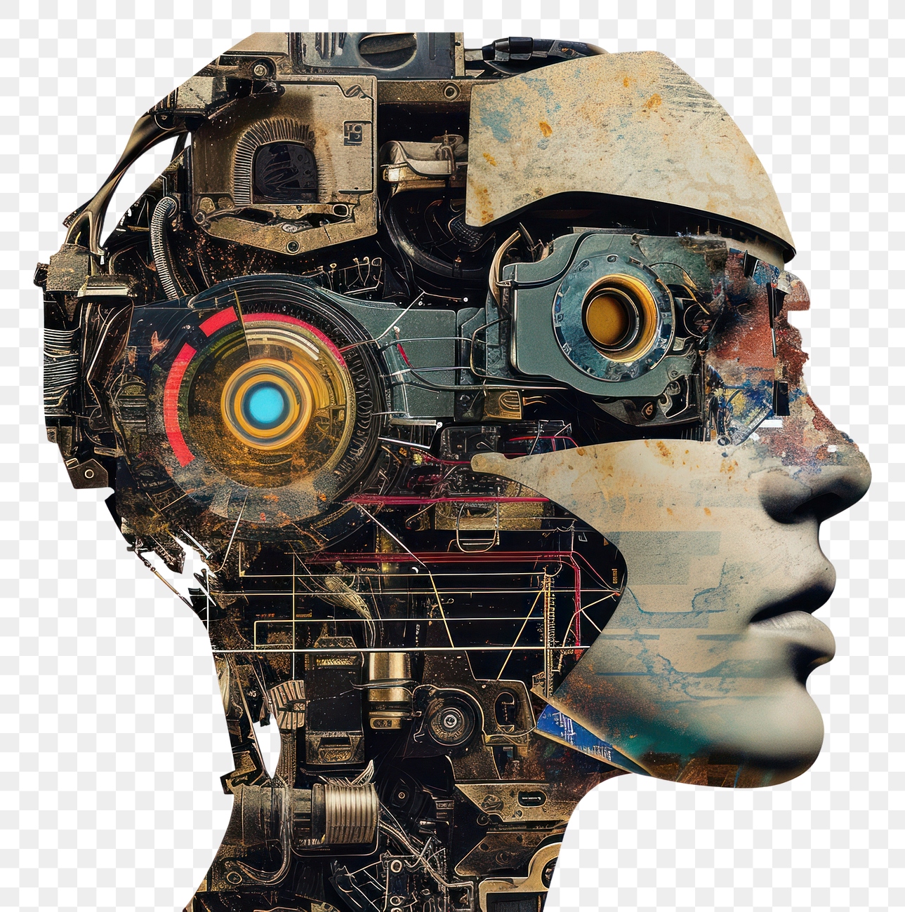 PNG Artificial intelligence collage technology | Premium PNG - rawpixel