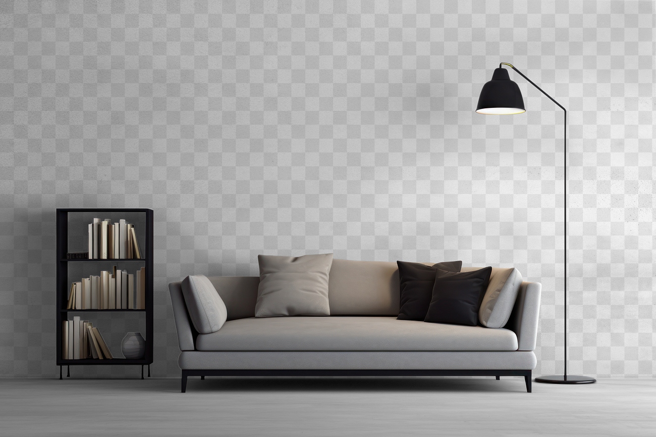 Living room wall png mockup, | Premium PNG - rawpixel