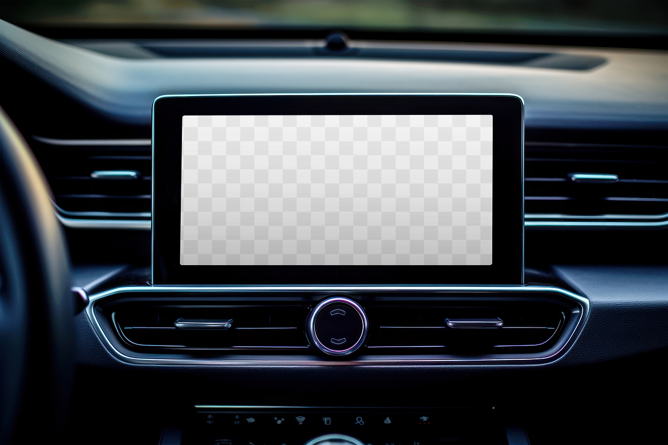 Car control screen png mockup, | Premium PNG - rawpixel