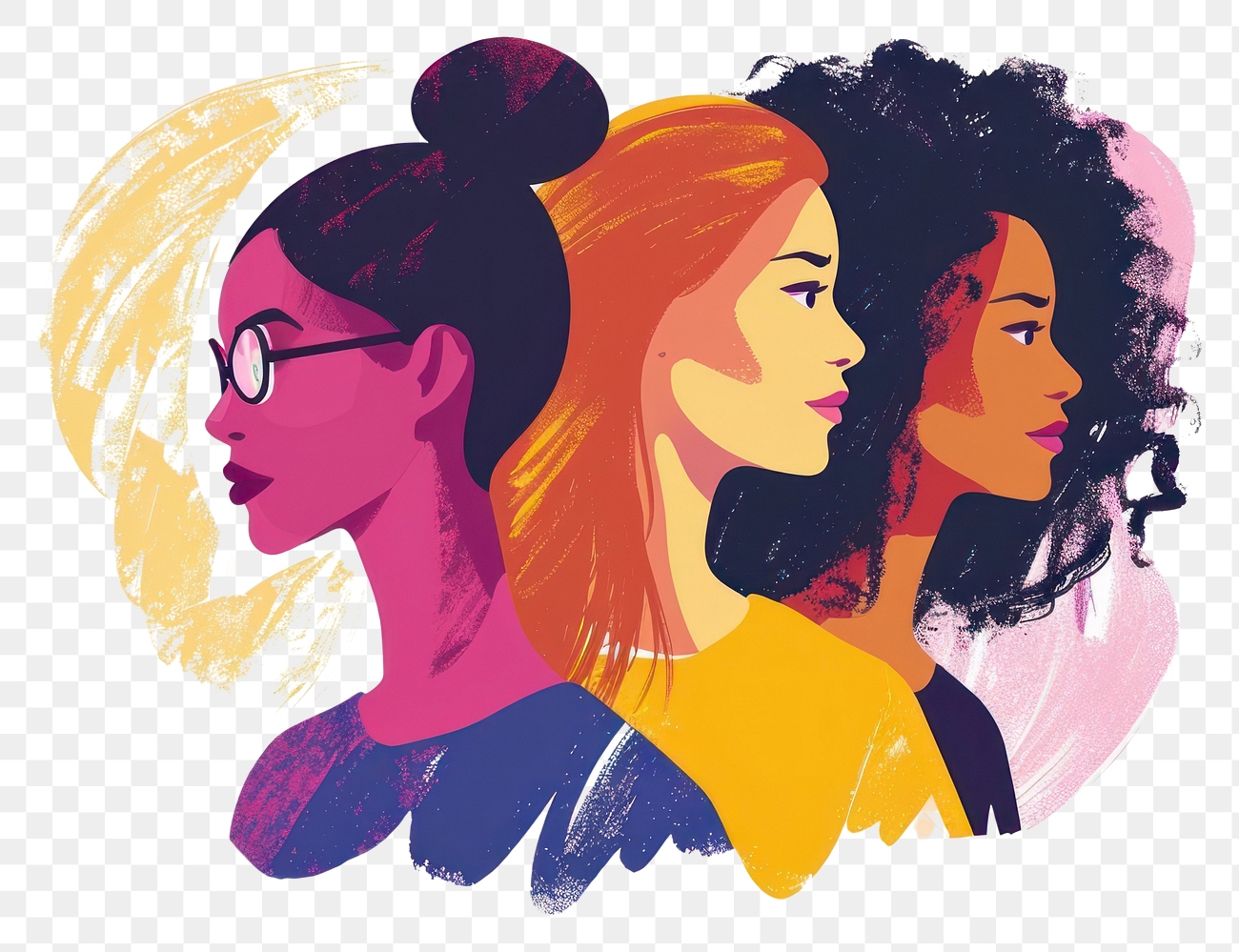 PNG Feminism painting drawing sketch. | Free PNG - rawpixel