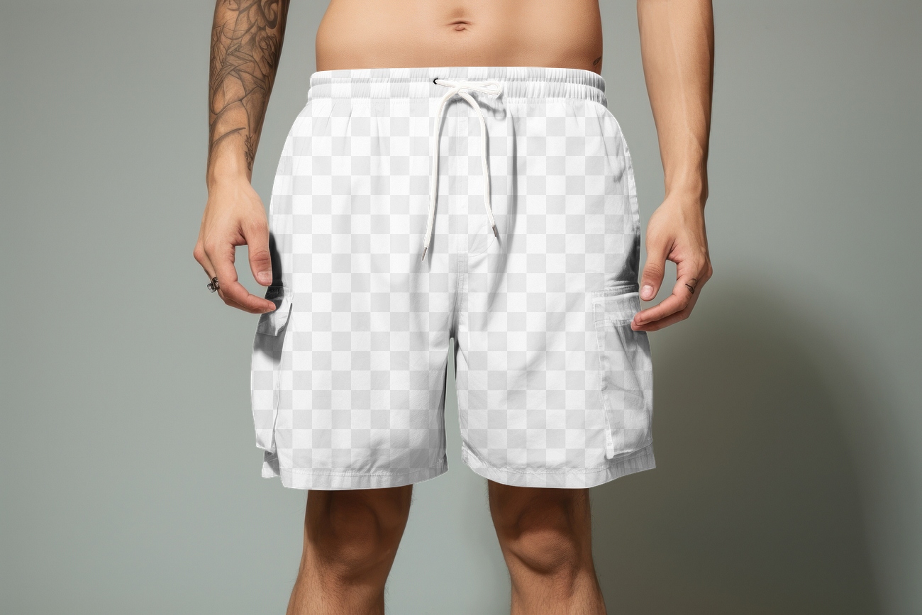 Men's swimming trunks png mockup, | Premium PNG - rawpixel