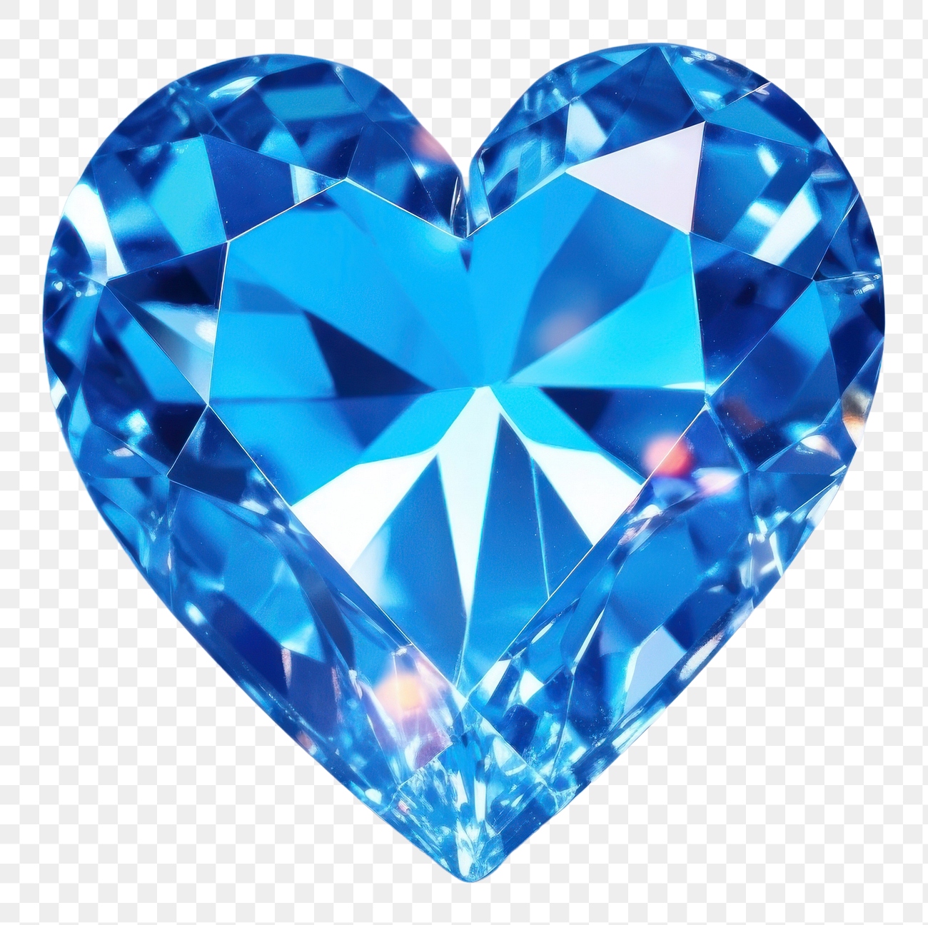 PNG Blue crystal heart gemstone | Premium PNG - rawpixel