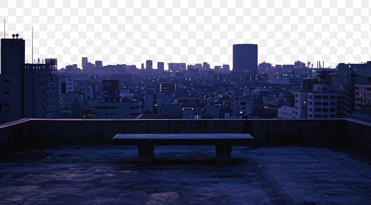 PNG Rooftop evening architecture cityscape | Premium PNG - rawpixel