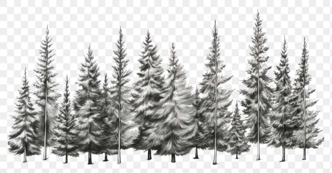 PNG Pine trees drawing sketch | Premium PNG - rawpixel