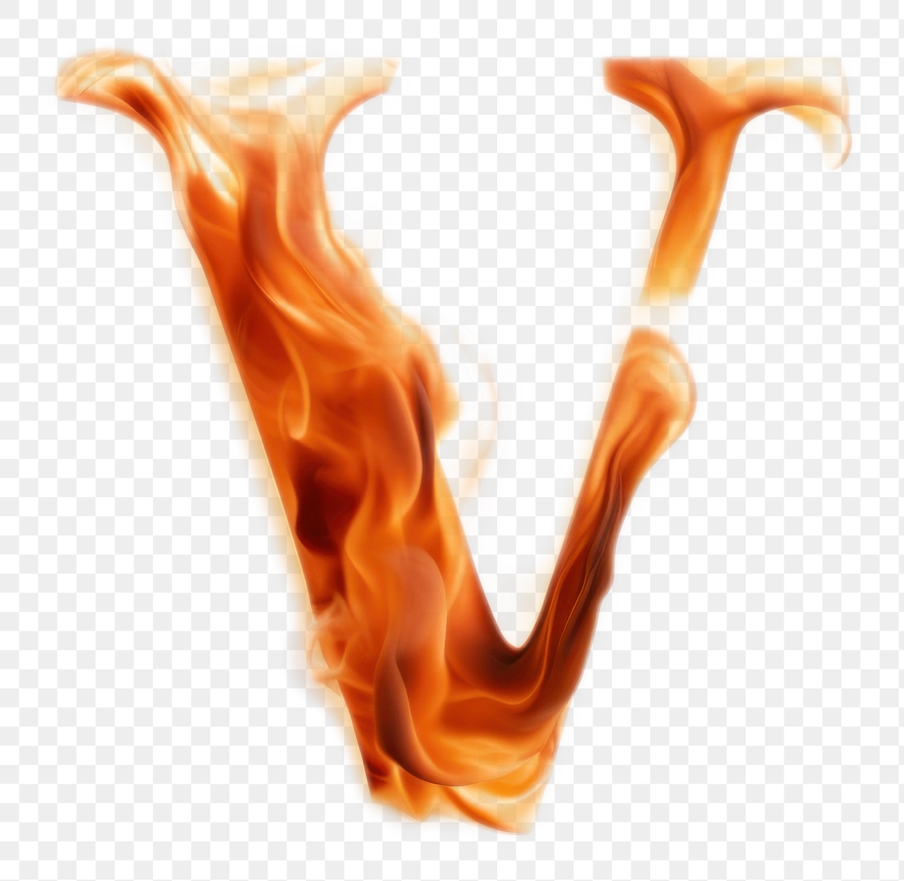 Burning letter v fire burning | Premium PNG - rawpixel