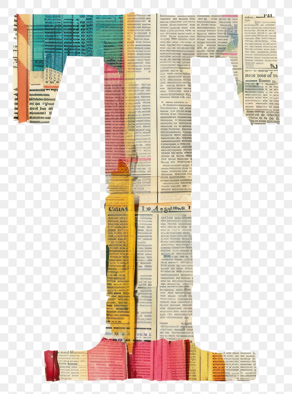 Magazine paper letter T collage | Premium PNG - rawpixel
