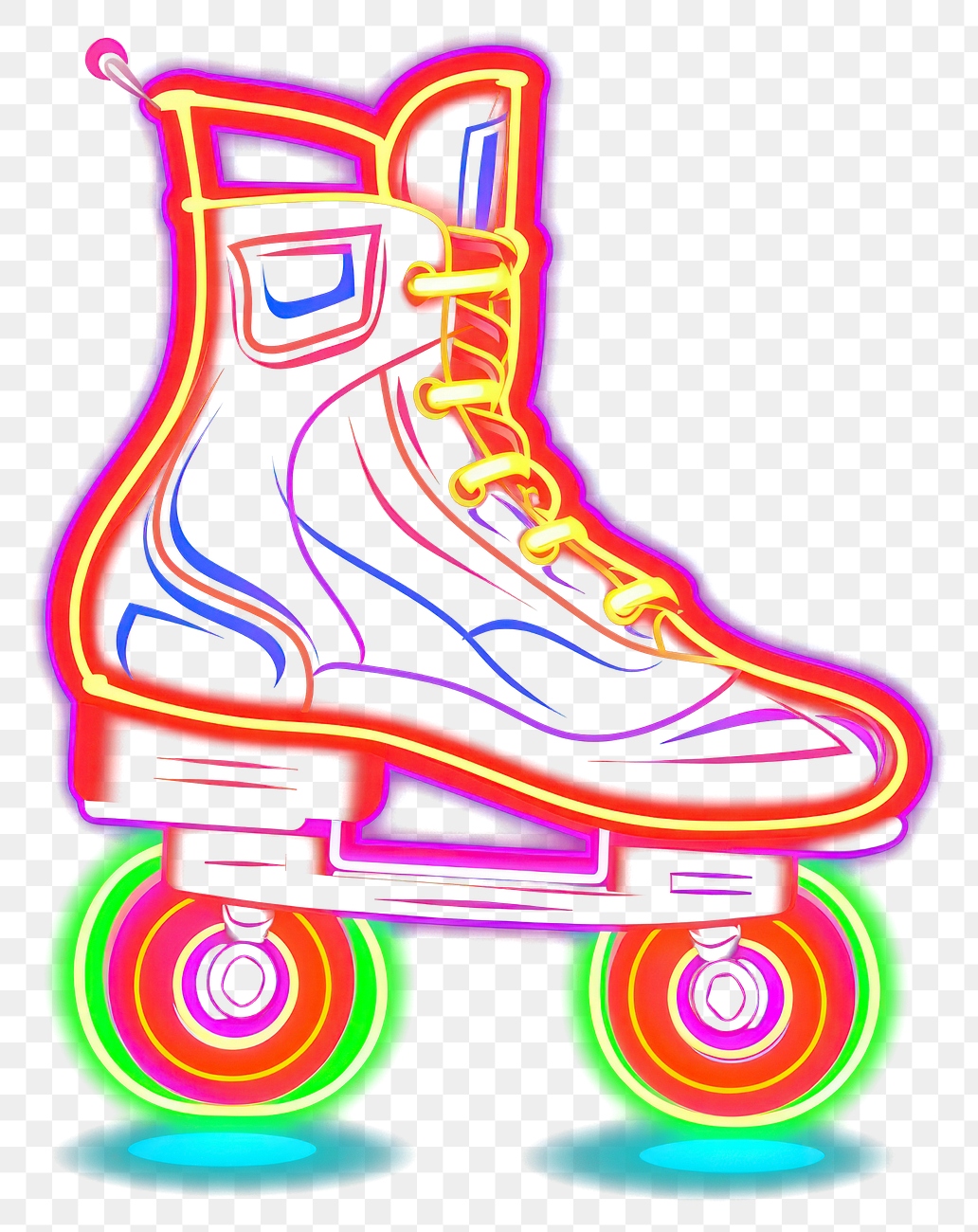PNG Roller skate neon light | Premium PNG - rawpixel