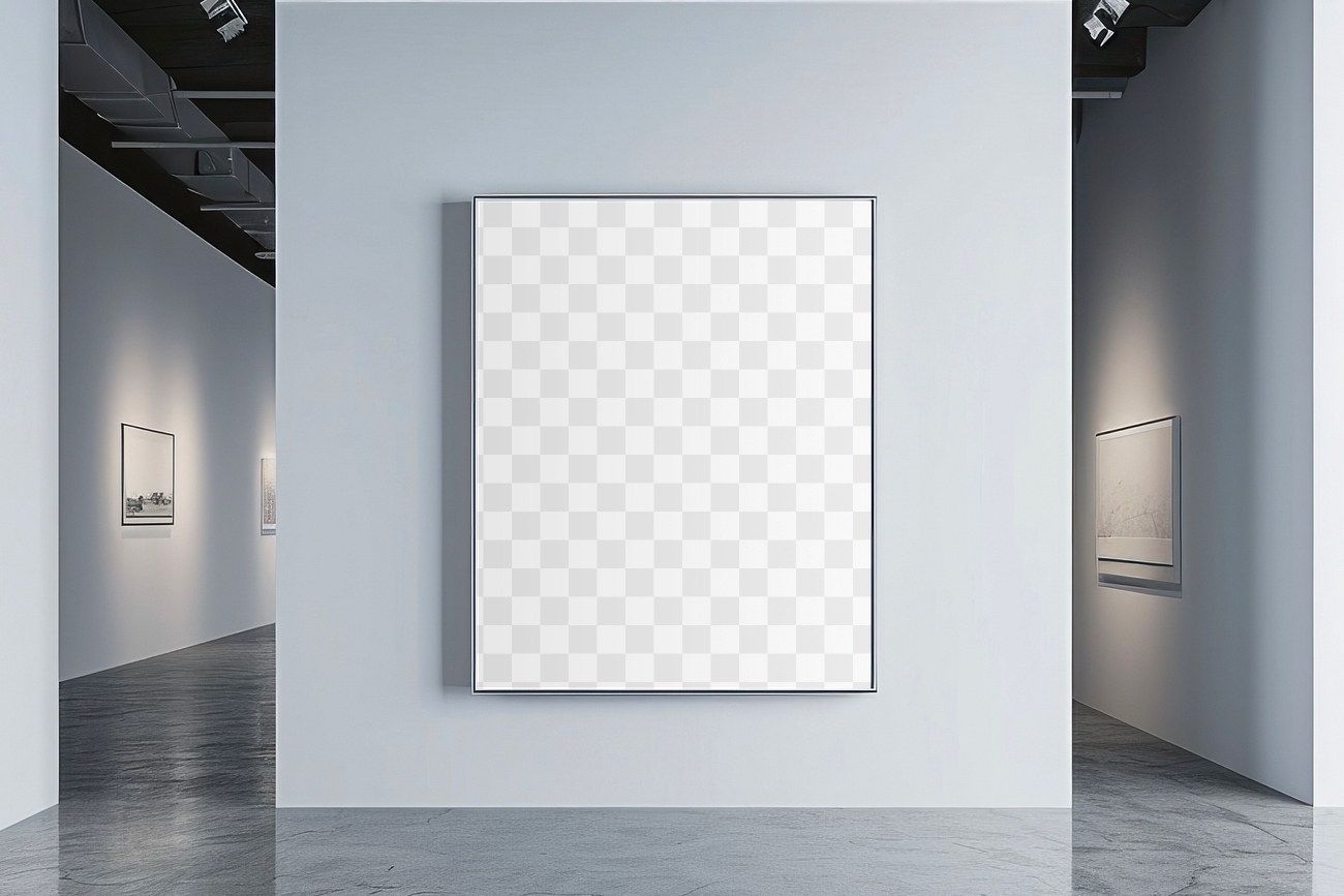 Exhibition picture frame png mockup, | Free PNG - rawpixel