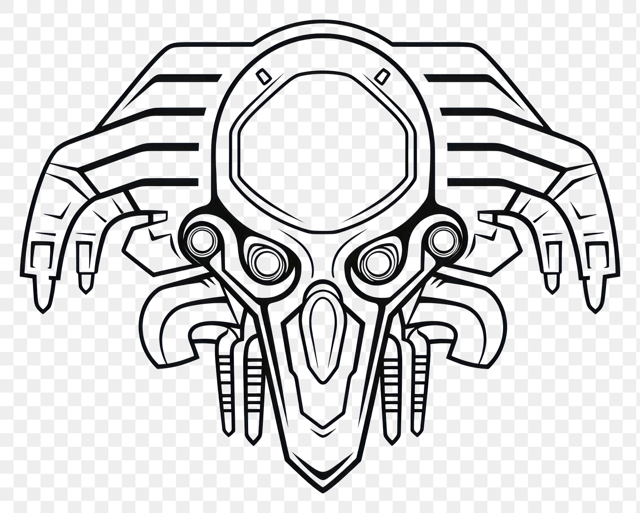 PNG Aliens outline sketch drawing | Free PNG - rawpixel