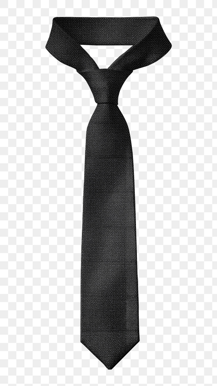 PNG black necktie, transparent background | Premium PNG - rawpixel