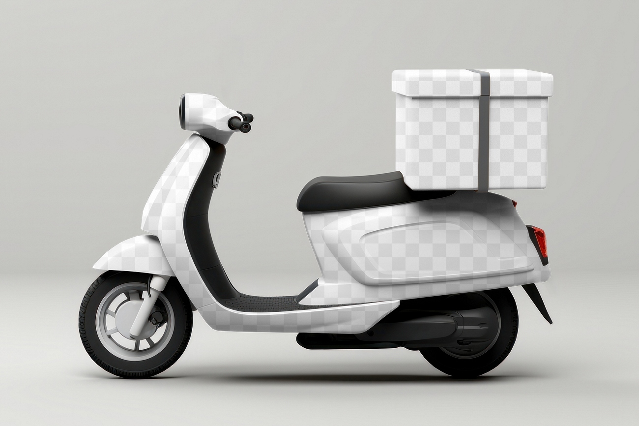 Delivery scooter png mockup, transparent | Premium PNG - rawpixel