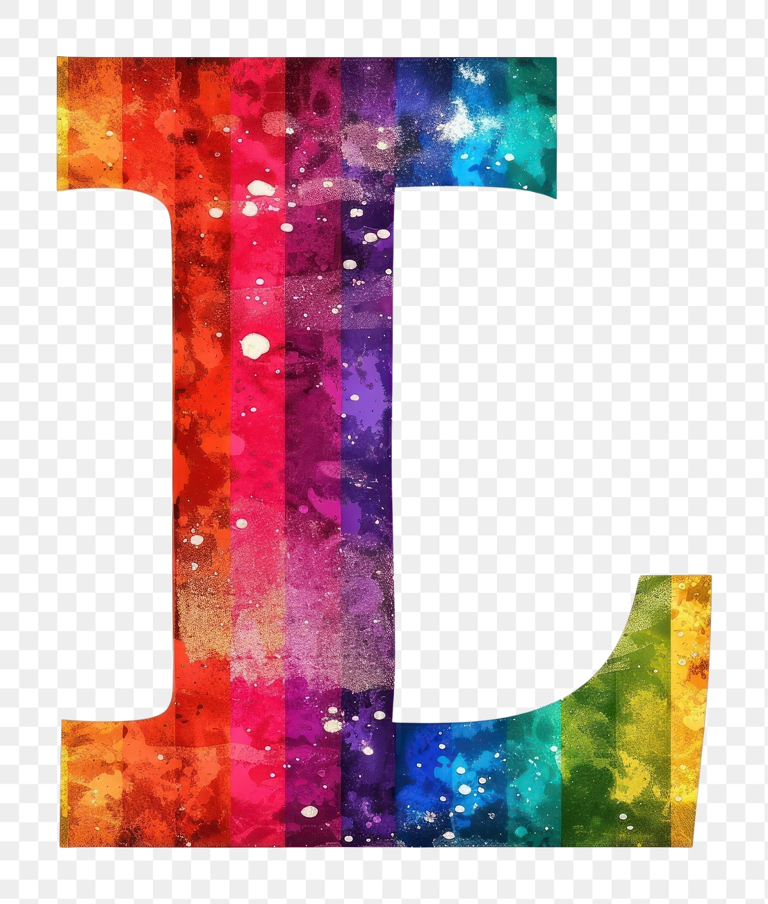 Rainbow alphabet L number symbol | Premium PNG - rawpixel