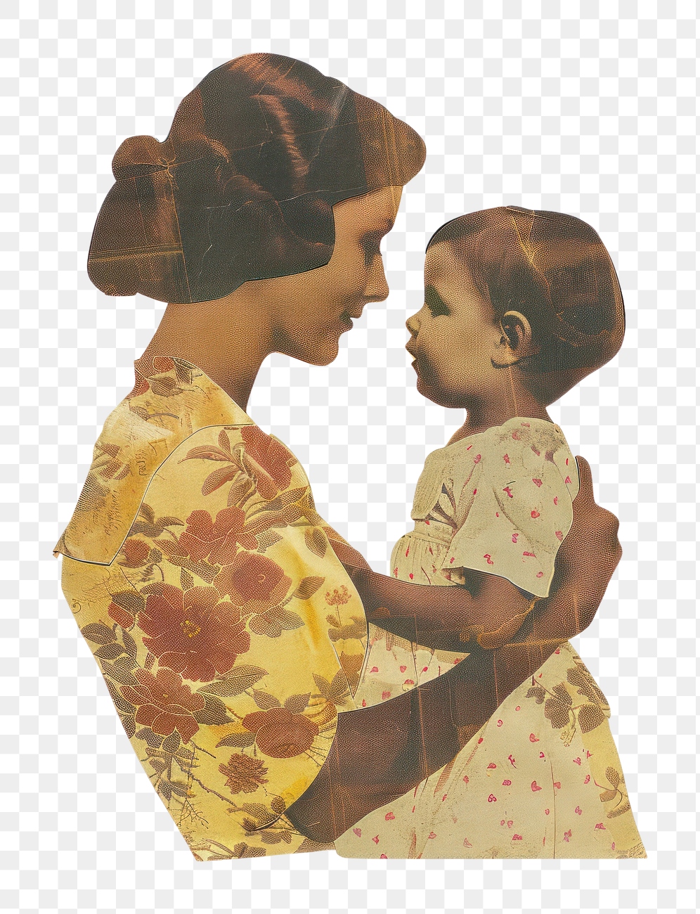 Mother shape collage cutouts accessories | Free PNG - rawpixel