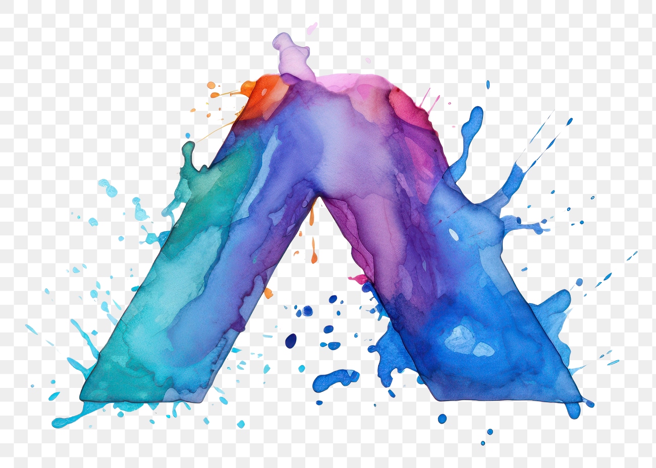 Circumflex png splashed watercolor sign, | Free PNG - rawpixel