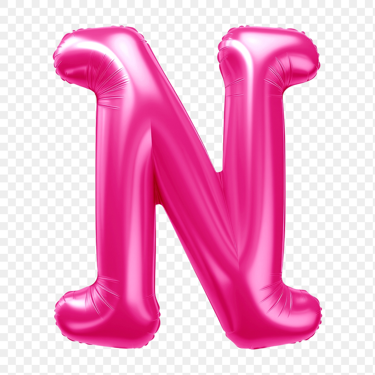 Letter N png 3D pink | Free PNG - rawpixel
