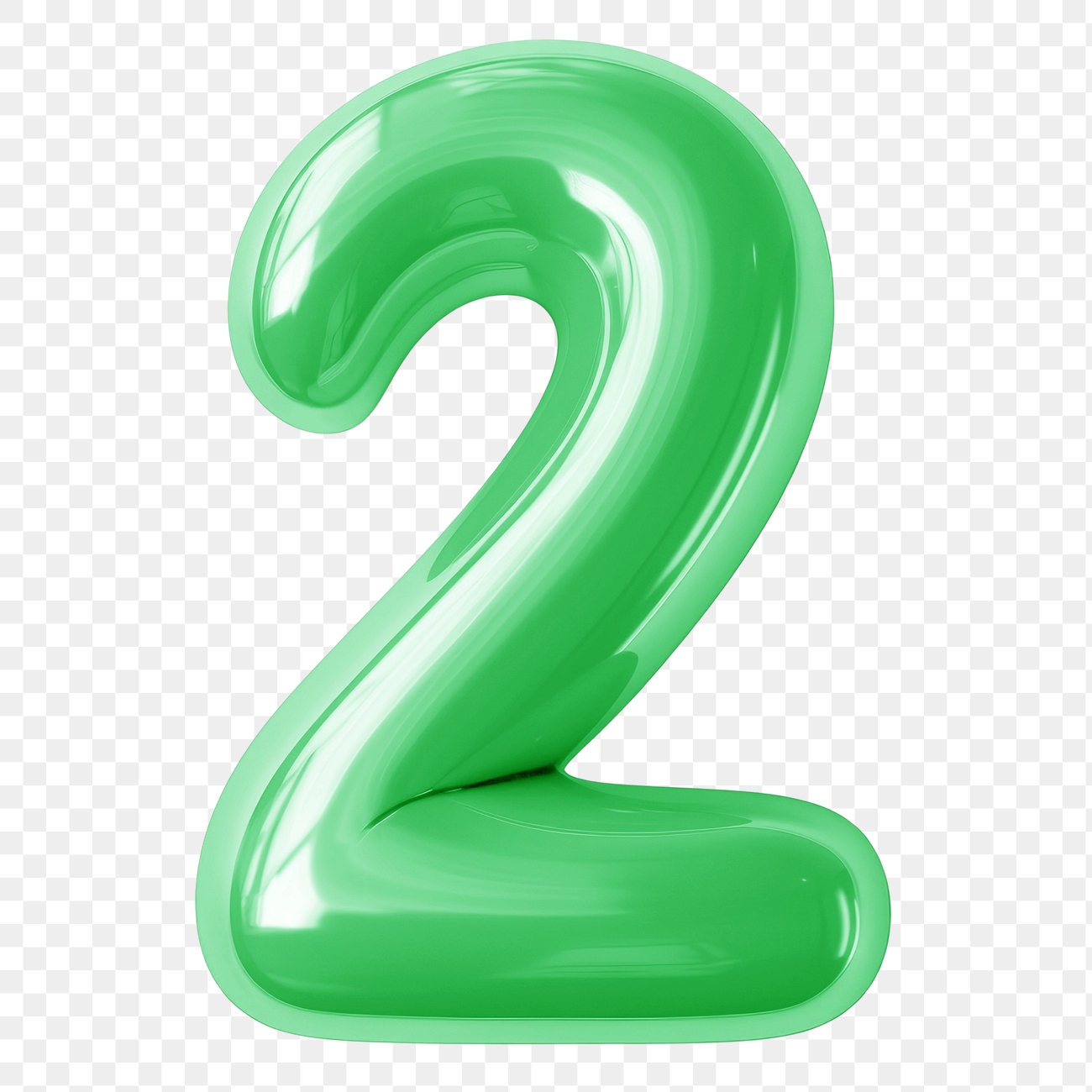 Number 2 png green 3D | Premium PNG - rawpixel