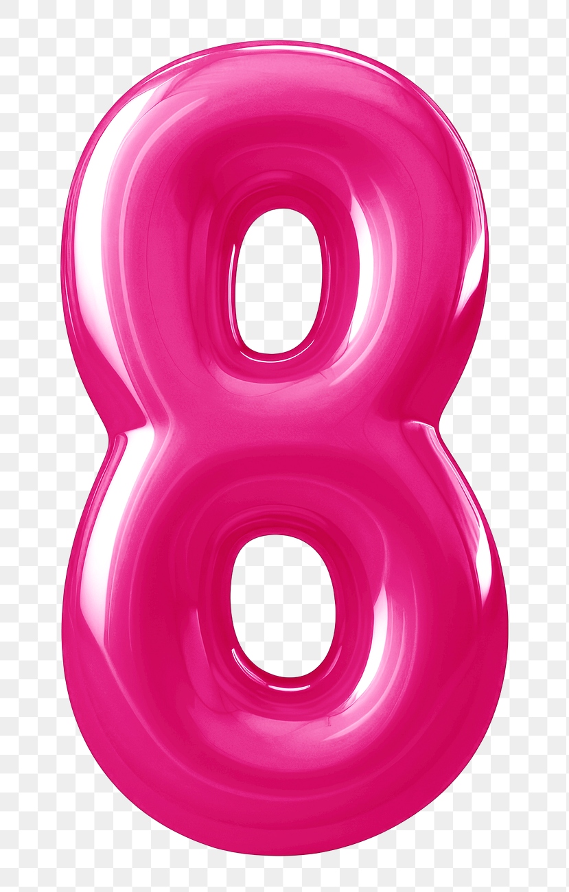 Number eight png pink 3D | Premium PNG - rawpixel