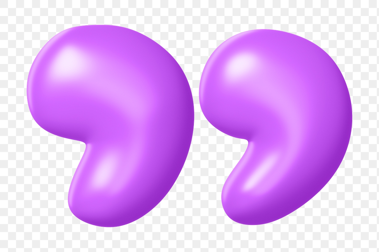 Quotation mark png 3D purple | Free PNG - rawpixel