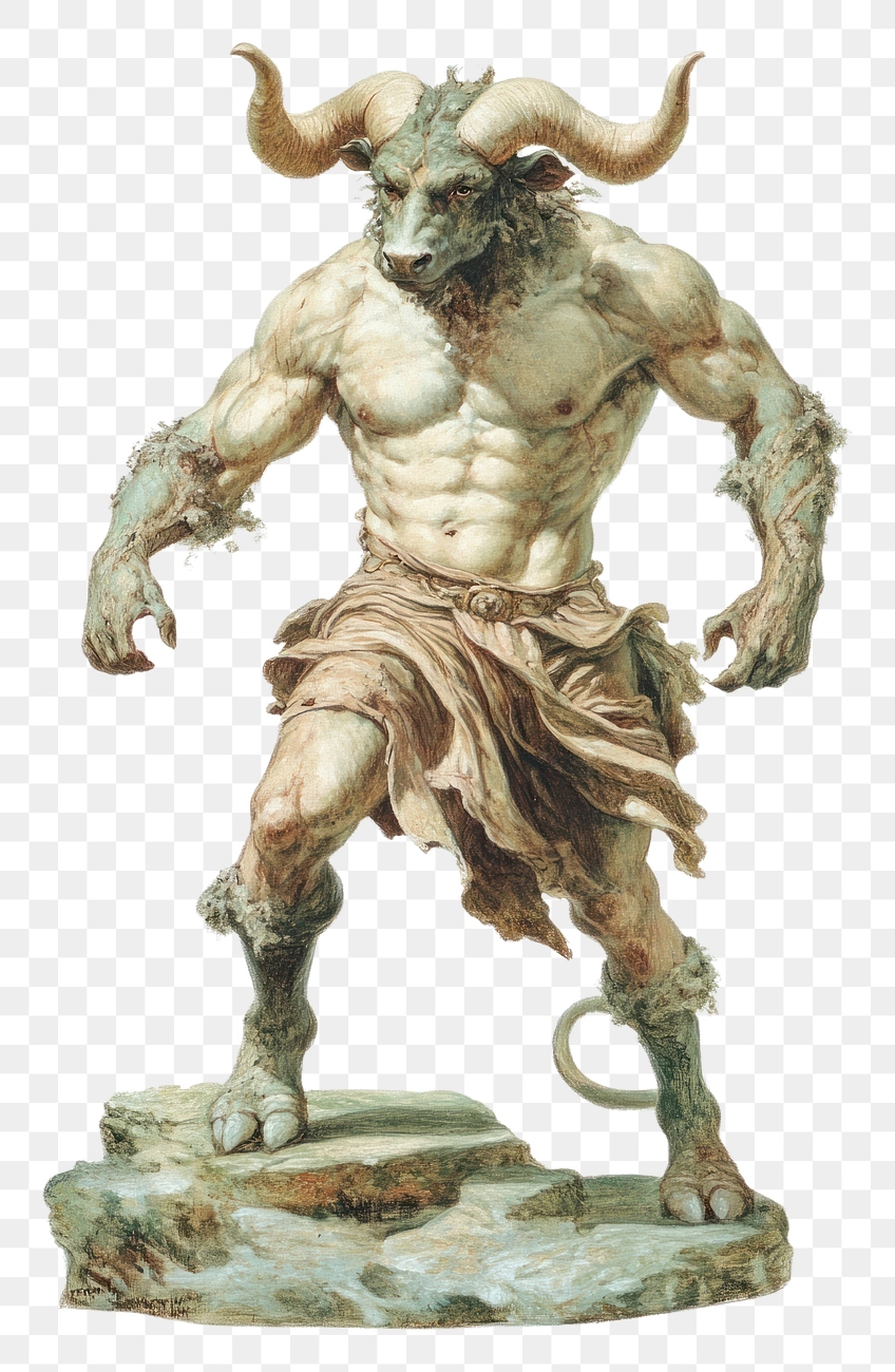 PNG Minotaur art illustration painting. | Premium PNG - rawpixel