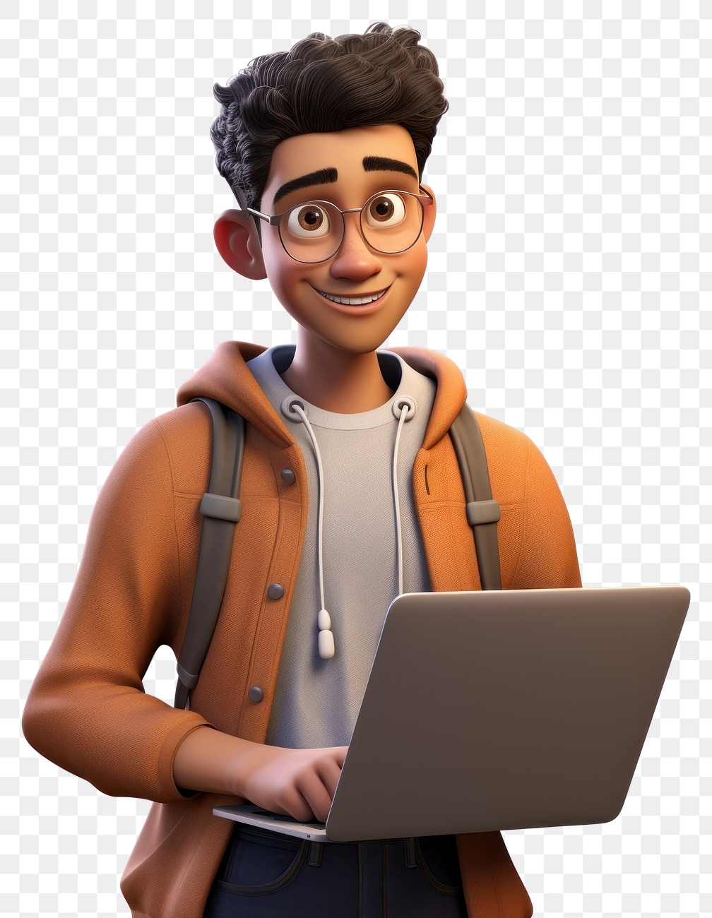 PNG Portrait computer cartoon laptop | Free PNG - rawpixel