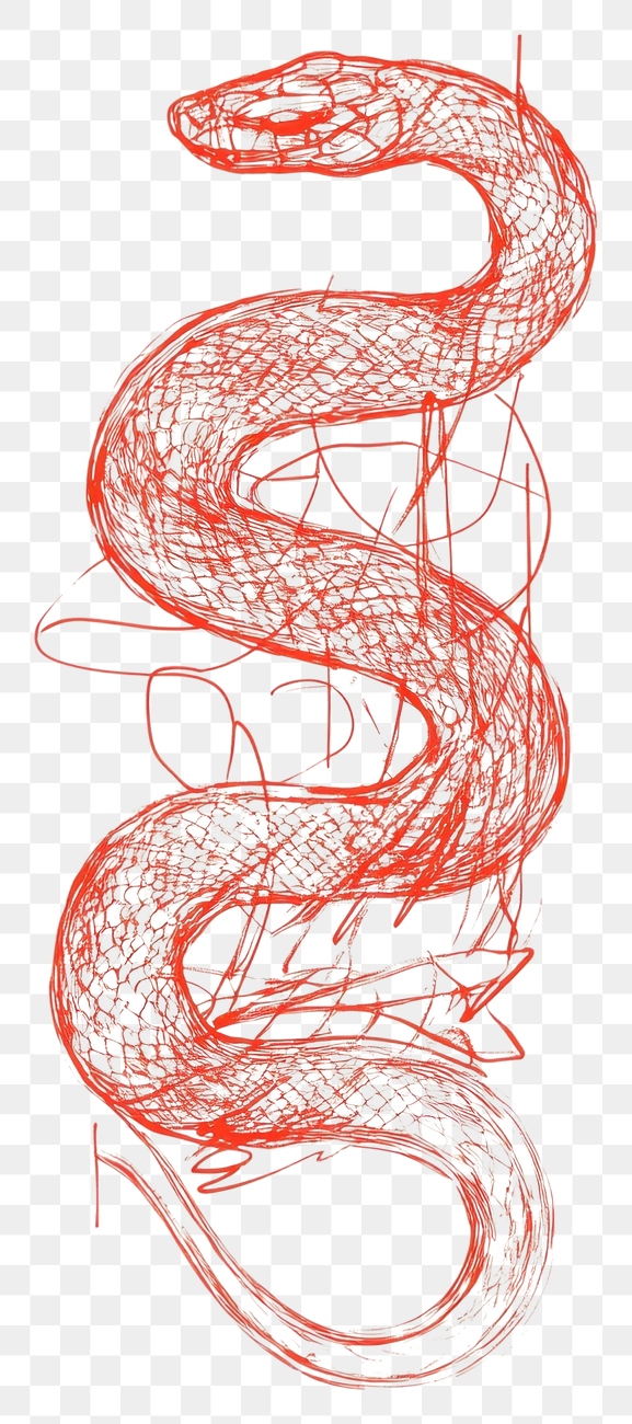 PNG Chinese Snake illustration drawing | Free PNG - rawpixel