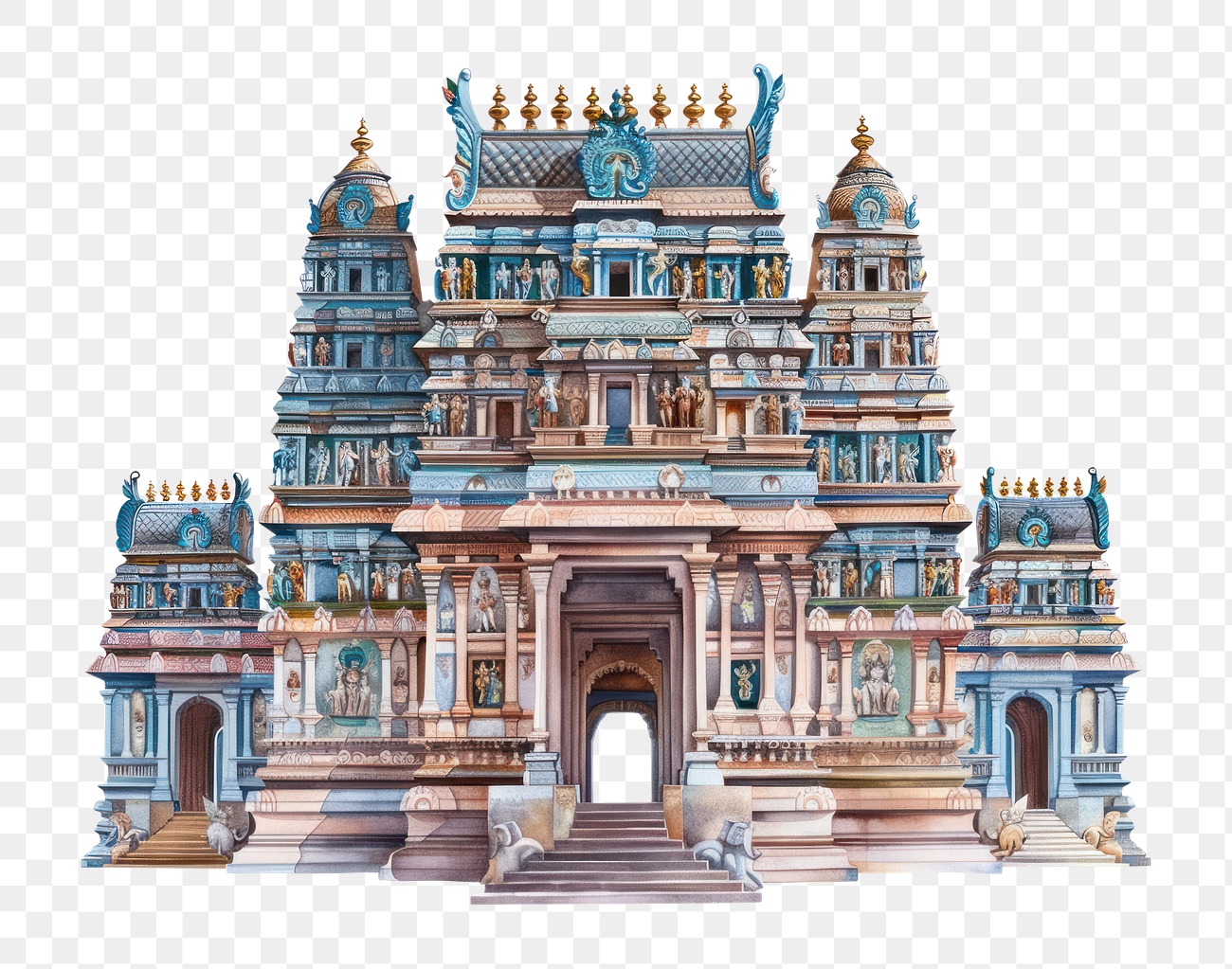 PNG Architecture illustration temple traditional | Free PNG - rawpixel