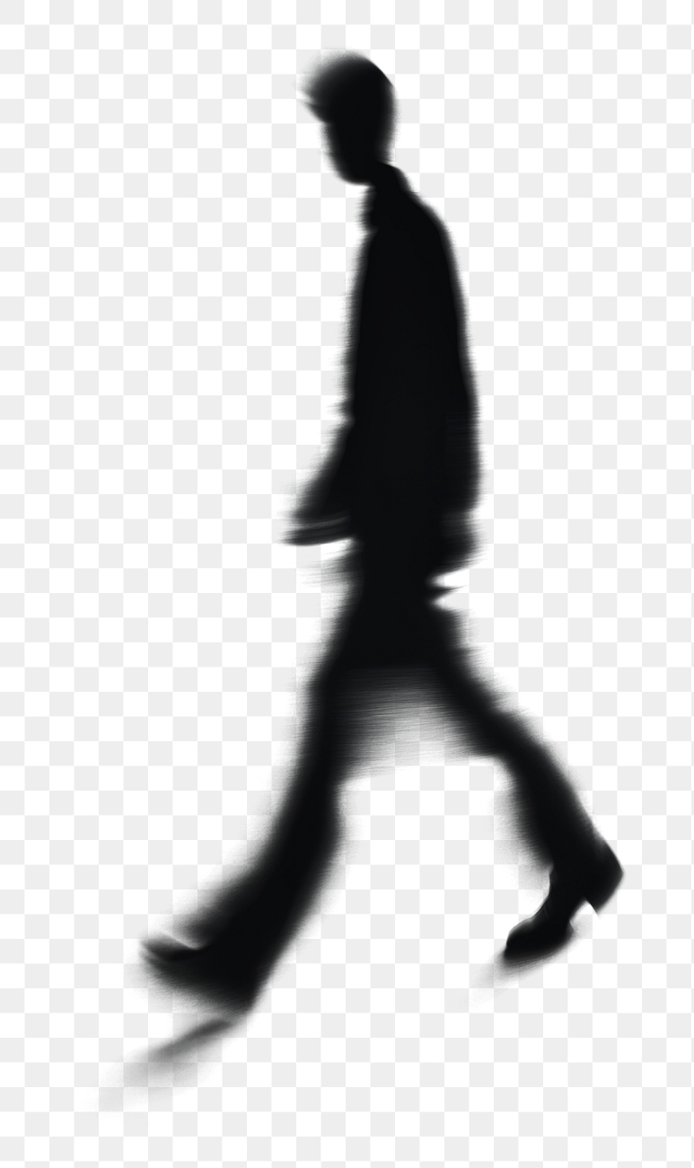 PNG Shadow man walking silhouette | Free PNG - rawpixel