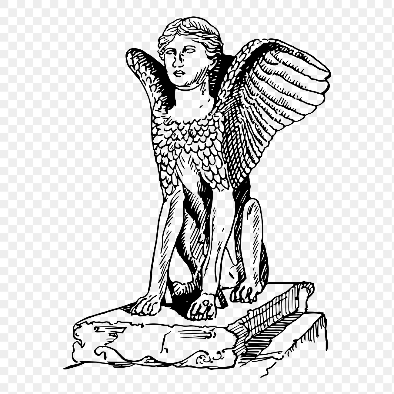 Great sphinx png sticker, vintage | Free PNG - rawpixel