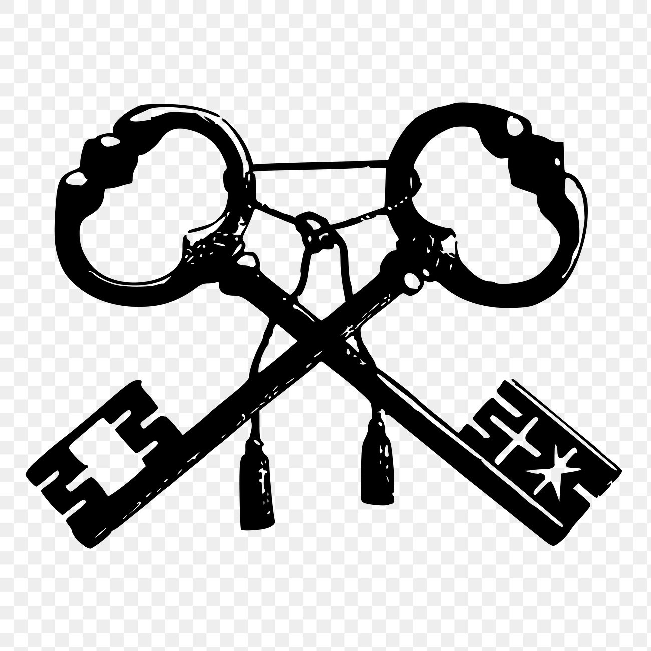 Crossed keys png sticker, vintage | Free PNG - rawpixel