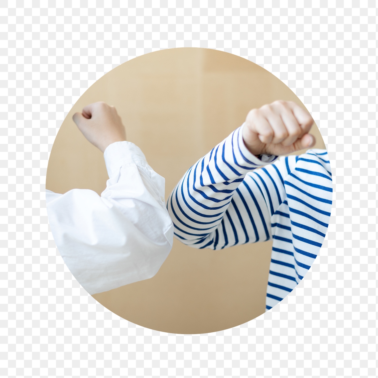 Elbow bump png badge sticker, | Free PNG - rawpixel