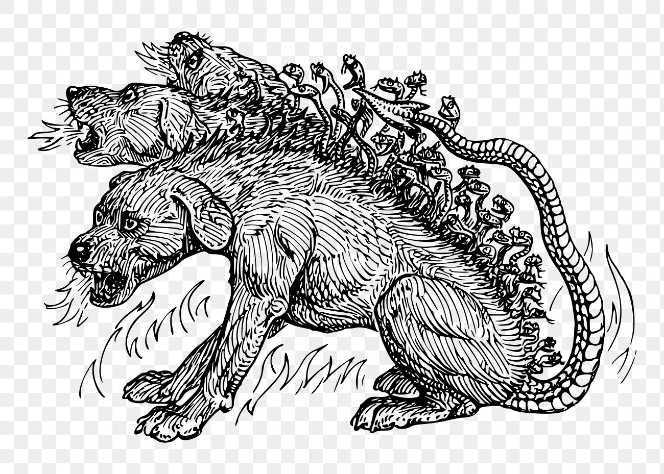 Cerberus png sticker illustration, transparent | Free PNG - rawpixel