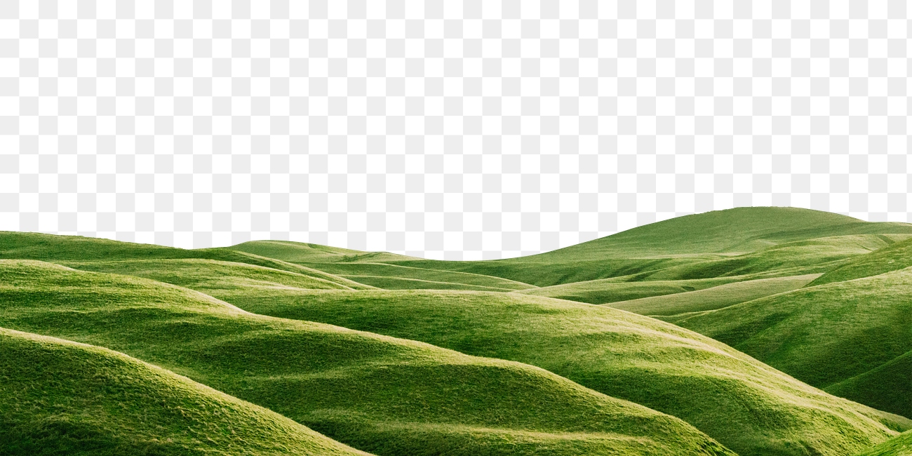 Landscape png border, green hill | Free PNG - rawpixel