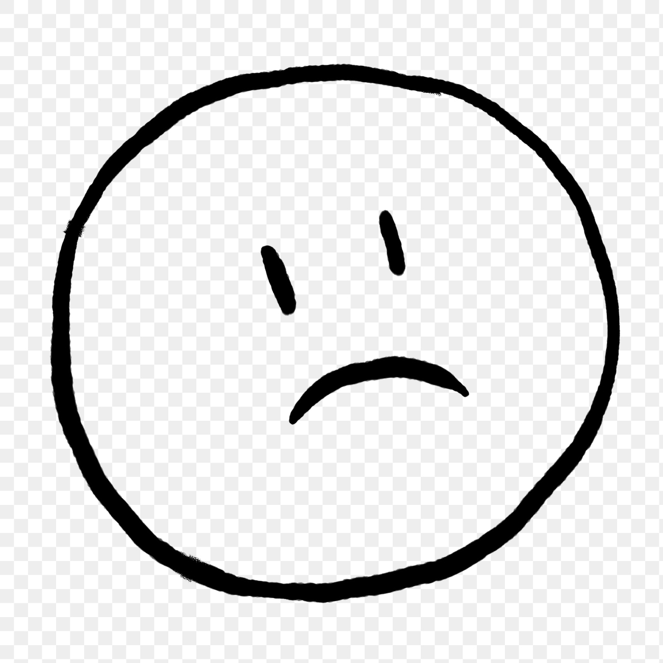 Moody png emoji doodle, illustration, | Premium PNG - rawpixel