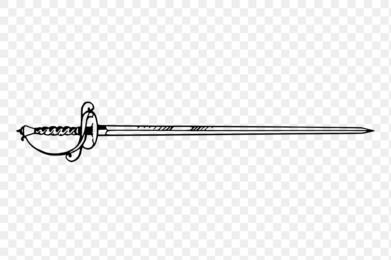 Rapier sword png sticker, vintage | Free PNG - rawpixel