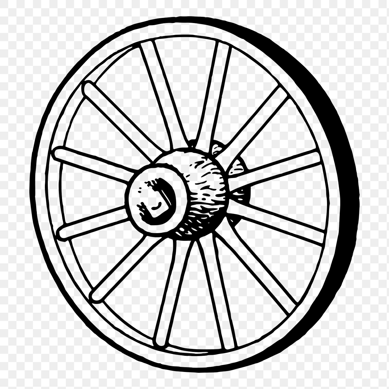 Wooden wheel png sticker illustration, | Free PNG - rawpixel