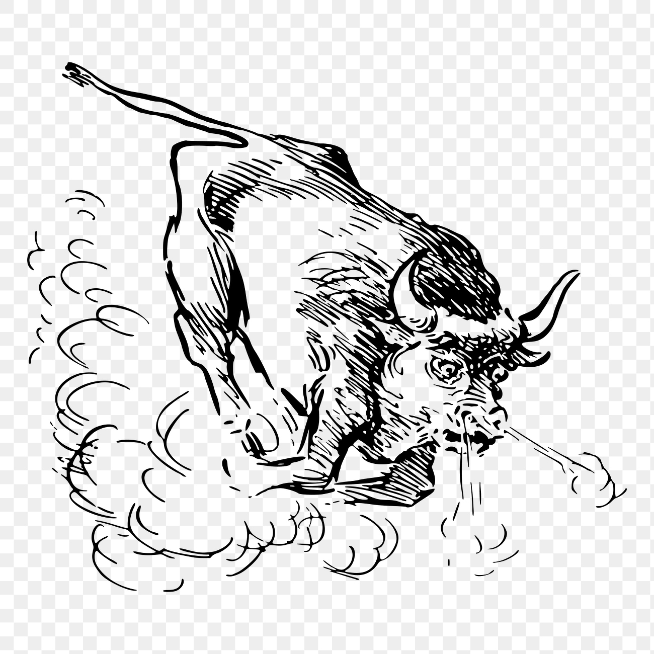 Angry bull png sticker illustration, | Free PNG - rawpixel