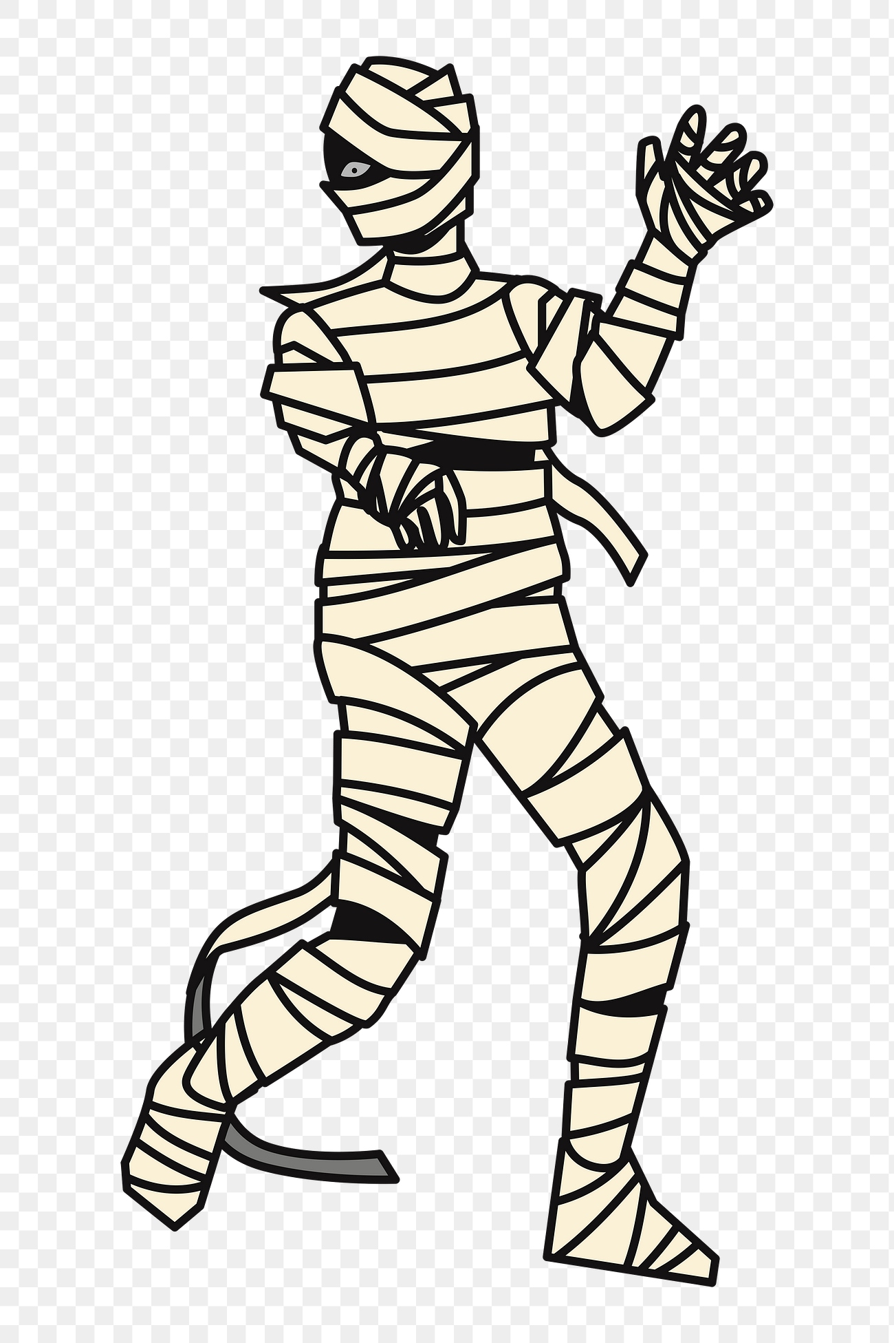 Mummy png sticker Halloween illustration, | Free PNG - rawpixel