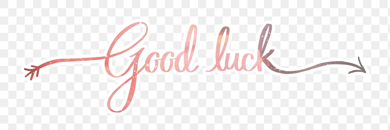 PNG aesthetic good luck word, | Premium PNG - rawpixel