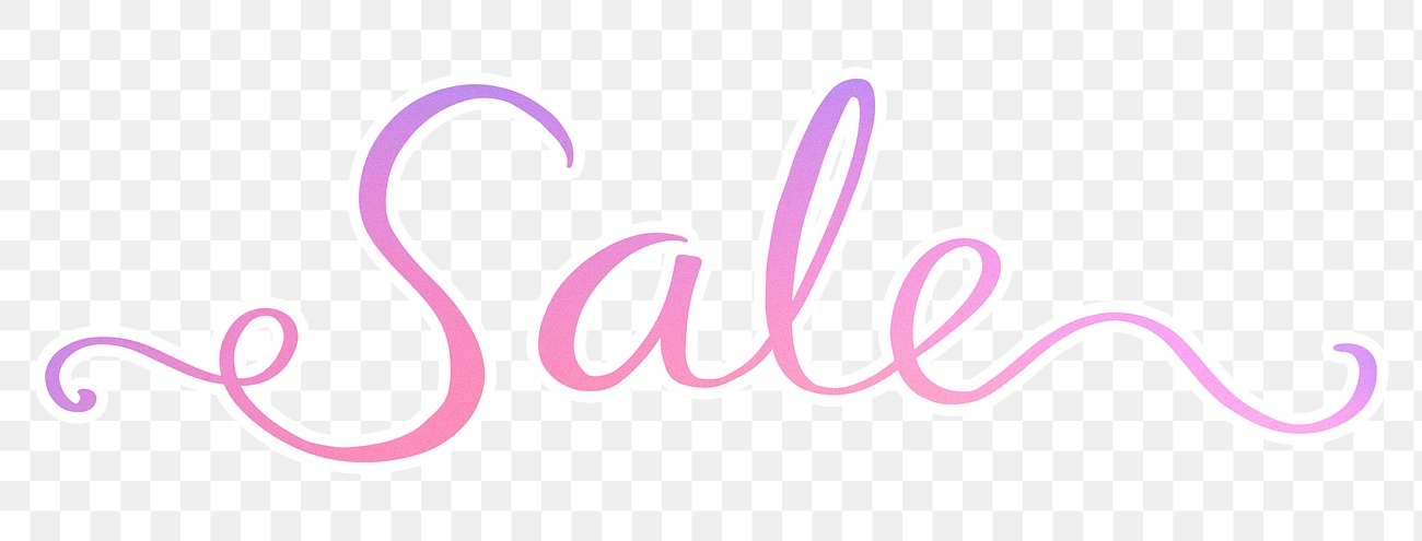 PNG sale word sticker, pink | Free PNG - rawpixel