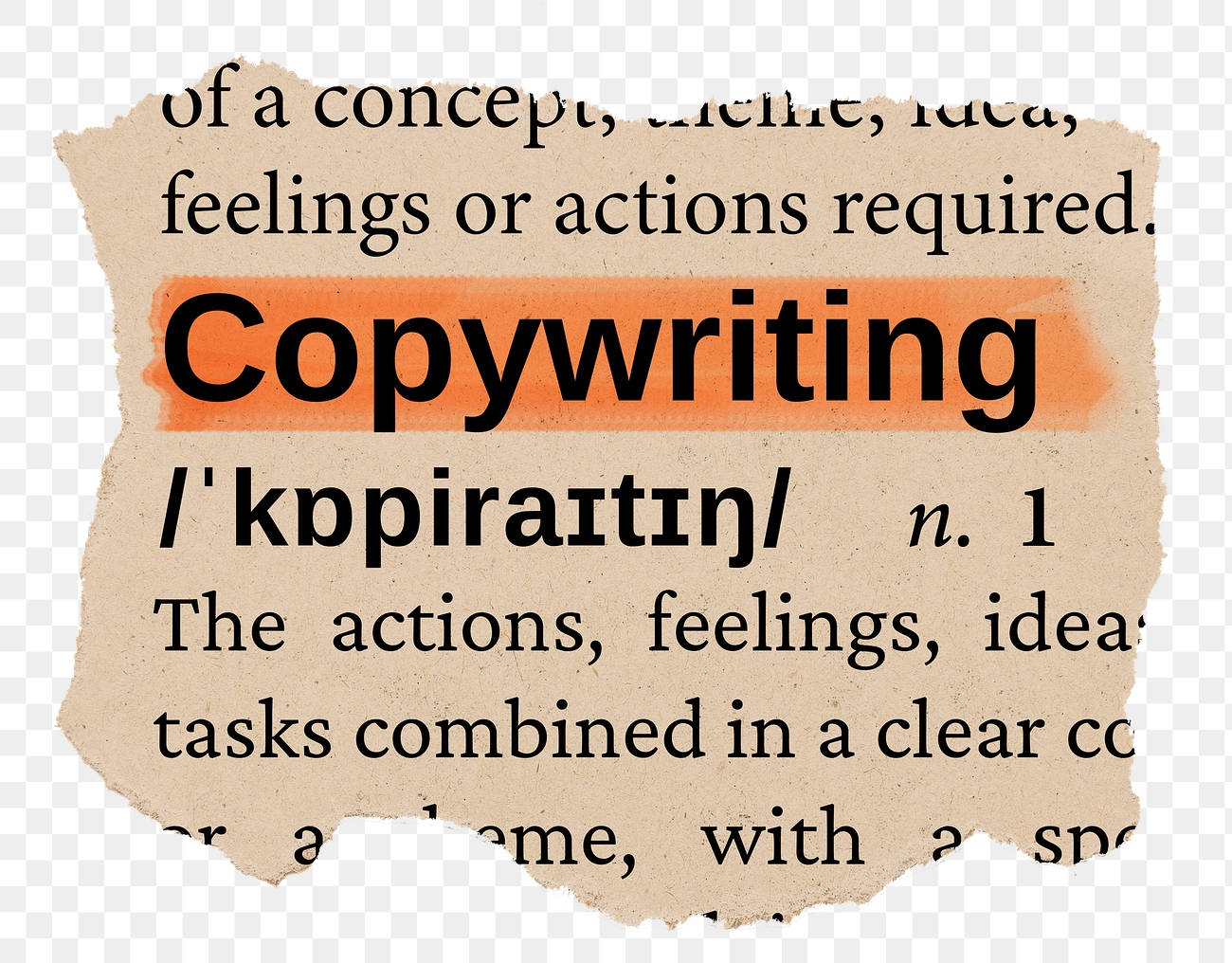 Copywriting png word sticker, torn | Premium PNG - rawpixel