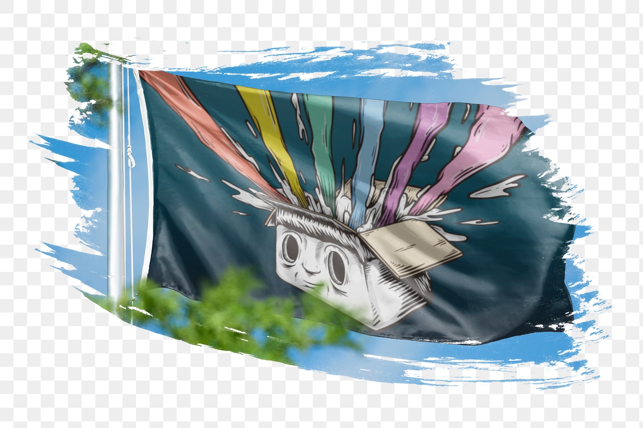 Creative box flag png sticker, | Free PNG - rawpixel