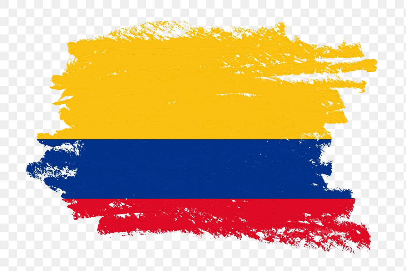 Flag Columbia png sticker, paint | Premium PNG - rawpixel